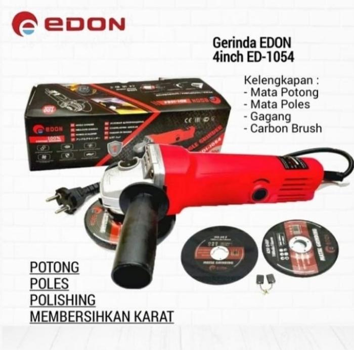 Jual GERINDA GURINDA GRINDA TANGAN EDON ED1-1054 4 INCH ANGLE GRINDER ...