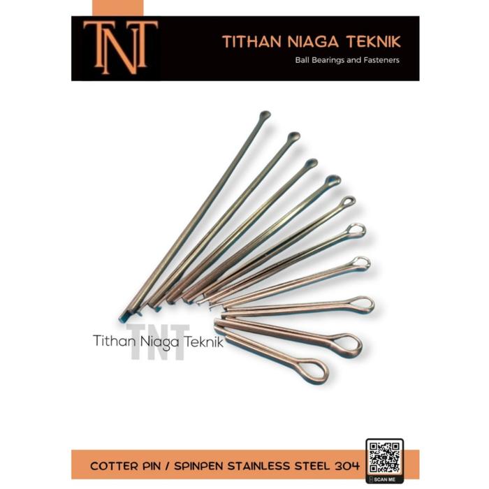 Jual cotter pin / spi pen stainless 1/4" x 1-1/2" ss304 split pen ...