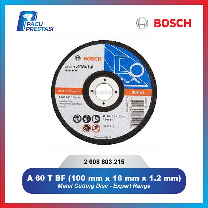 Jual Mata Gerinda Potong Besi 4" Bosch A60TBF 100 x 16x1.2mm Expert Range - Kota Surabaya - CV ...
