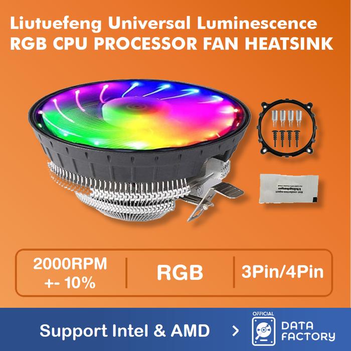 Jual CPU FAN RGB COOLER HEATSINK LIUTUEFENG SUPPORT INTEL AMD PROCESSOR ...