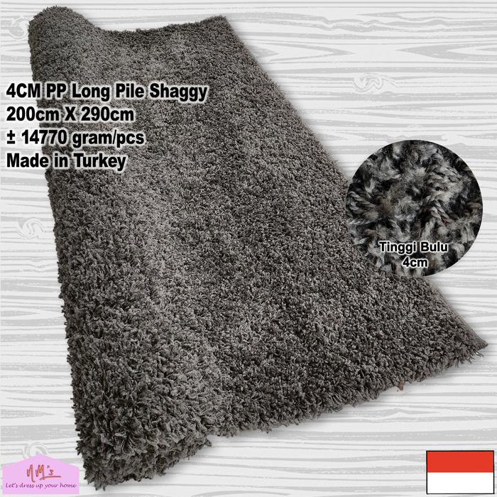 Promo Karpet shaggy polos polypropylene turki bulu panjang halus tebal ...