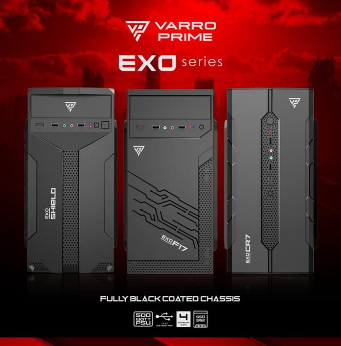 Jual PC Case Varro Prime Micro atx EXO CR7 + PSU 500 watt - Casing ...
