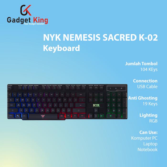 Jual NYK Nemesis Legion K-02 Gaming RGB Keyboard Komputer PC Laptop ...