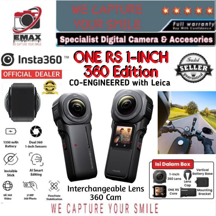 Jual Insta360 ONE RS 1-Inch 360 Edition LEICA Lensa Actioncam Camera ...
