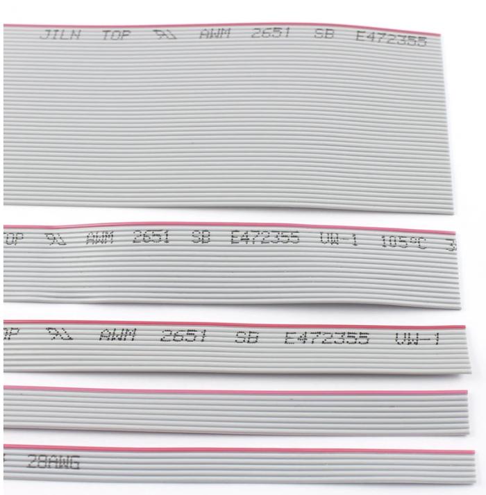 Jual 1 meter Cable 50p Flat Kabel Pita abu abu 50 pin 1.27mm IDC 2x25 ...