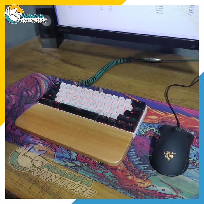 Jual Wrist rest keyboard kayu solid - size 60% - mini keyboard wrist ...