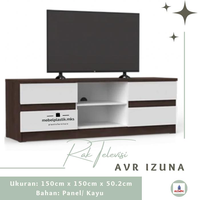 Jual Meja TV Rak Televisi Buffet Kayu Panel AVR Izuna Olympic - Dalam ...