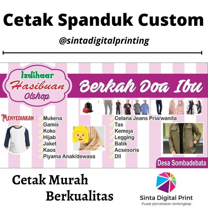 Jual Cetak Spanduk Grosir Toko Pakaian Custom / Banner Flexy - Kab ...