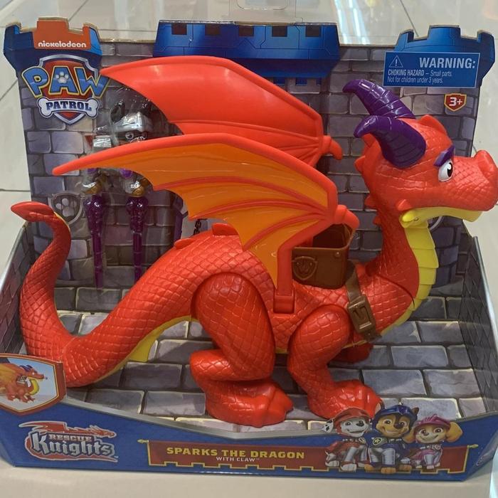 Jual Paw Patrol Rescue Knight Sparks the dragon Original Spin Master ...
