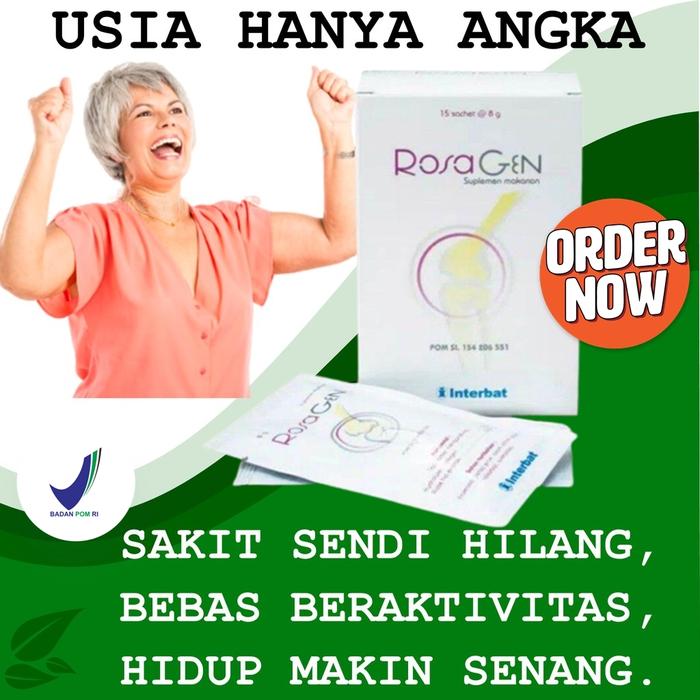 Promo rosagen original isi 15 sachet suplemen kesehatan untuk sendi ...