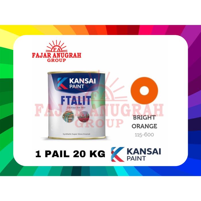 Jual Kansai Ftalit Gloss bright orange 115-600 Cat Kayu dan Besi 20 Kg ...