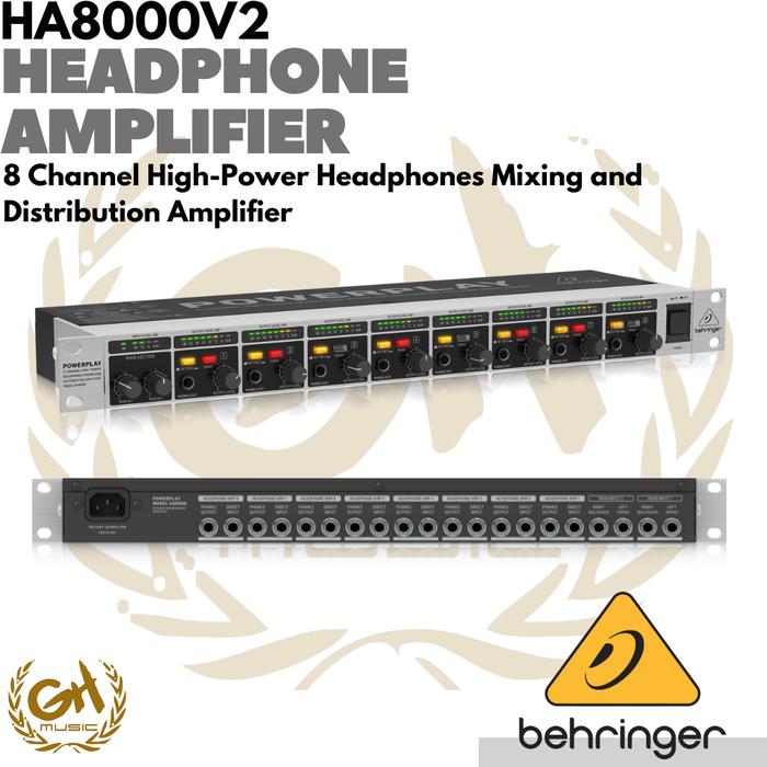 Promo BEHRINGER HA8000 8 Channel High-Power Headphone Amplifier Cicil 0 ...