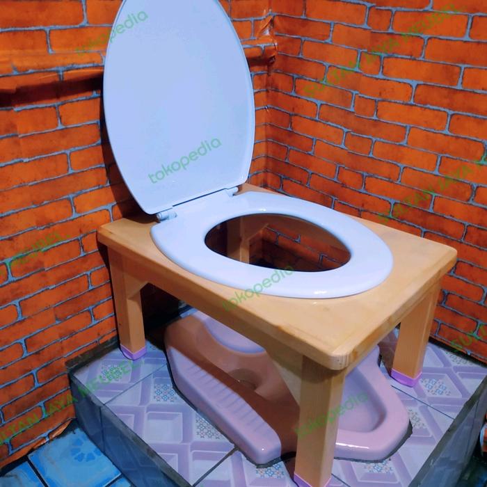 Jual CLOSET DUDUK KAYU TOILET DUDUK KAYU PORTABLE TINGGI 35cm - Kab ...