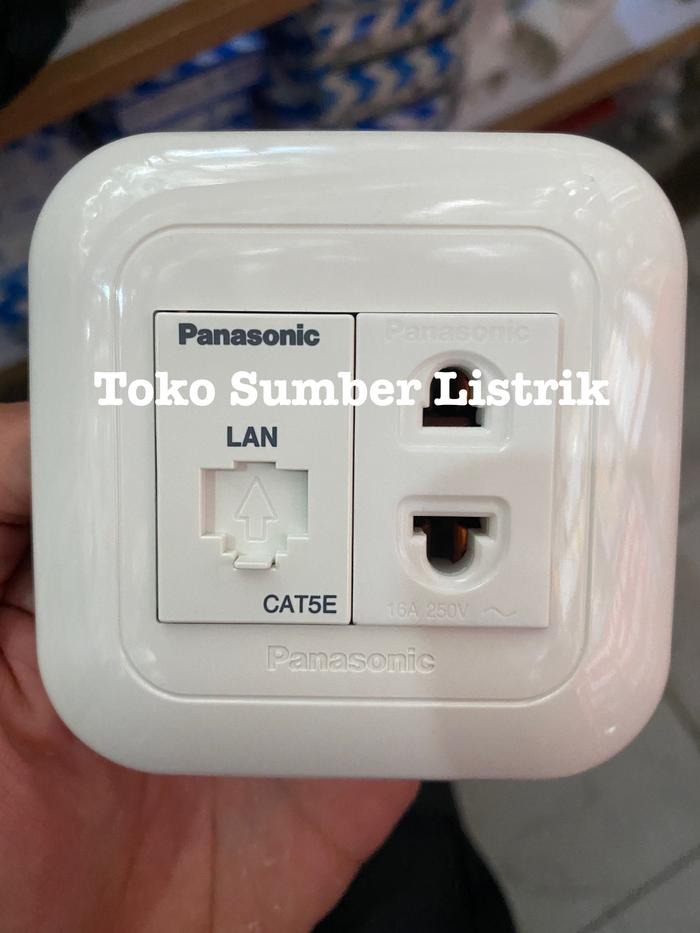 Jual Outlet data cat5e panasonic universal stop kontak out let cat 5e ...