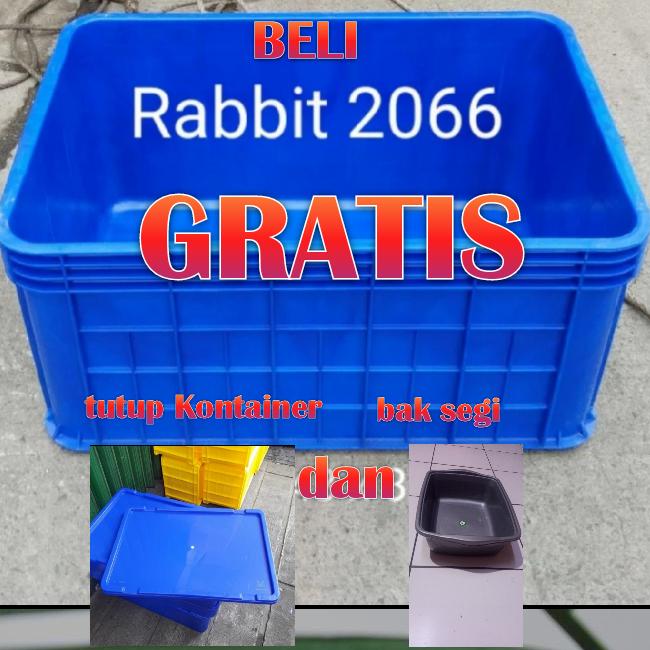 Jual PROMO KONTAINER INDUSTRI RABBIT 2066 gratis TUTUP dan BAK ...