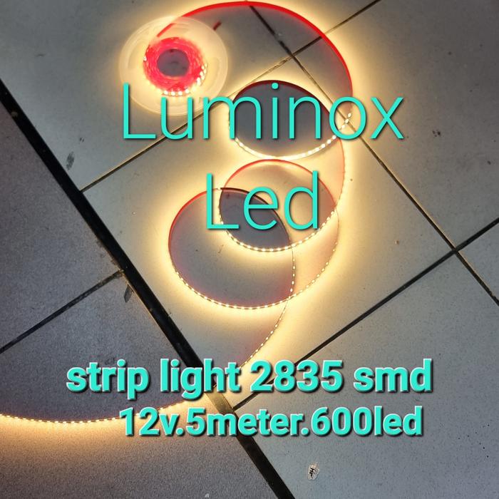Jual strip light 2835 warmwhite 120led 12volt drop ceiling 3000k 5m ...