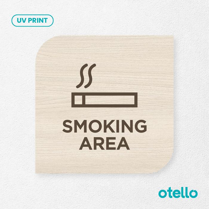 Jual Smoking Area Sign Board Kayu Tempel Dinding Papan Wooden Wall ...