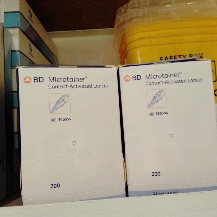 Promo BD Microtainer contact activated Lancet blue isi 200 pcs - Kab ...