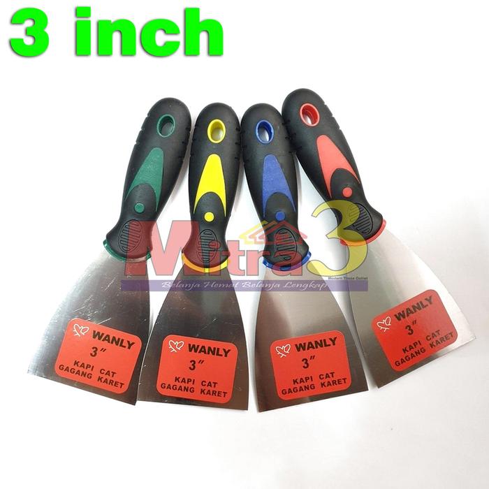Jual Pisau Dempul Tebal Gagang Karet 3" / Scraper Skrap Kapi Cat Kape ...
