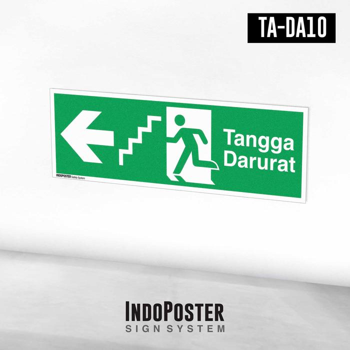 Jual Stiker Label K3 Safety Arah Tangga Darurat Kiri - Kab. Bandung ...