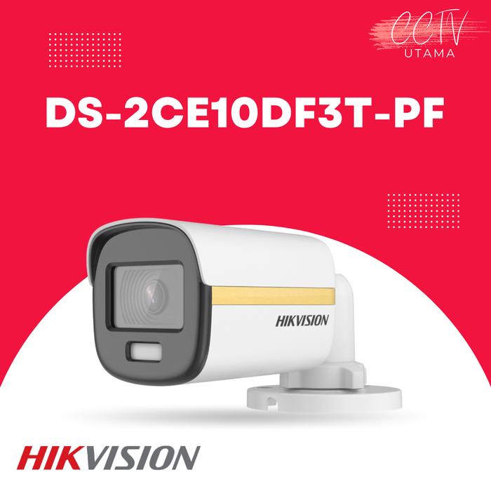 Jual CAMERA ANALOG HIKVISION COLORVU OUTDOOR 2 MP DS-2CE10DF3T-PF 2MP ...