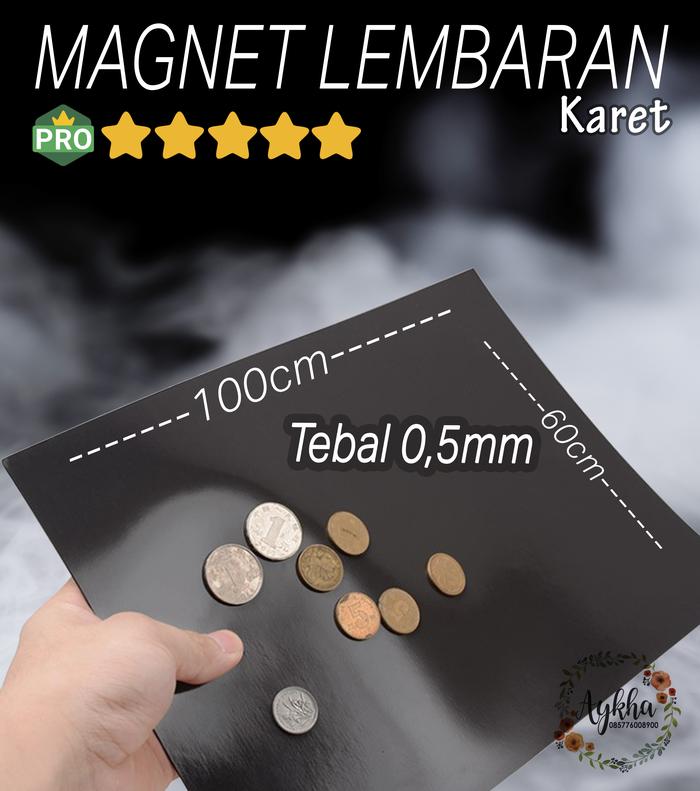 Jual Magnet Lembaran Karet Ukuran 100cm X 60cm Tebal 0,5mm Di Seller ...