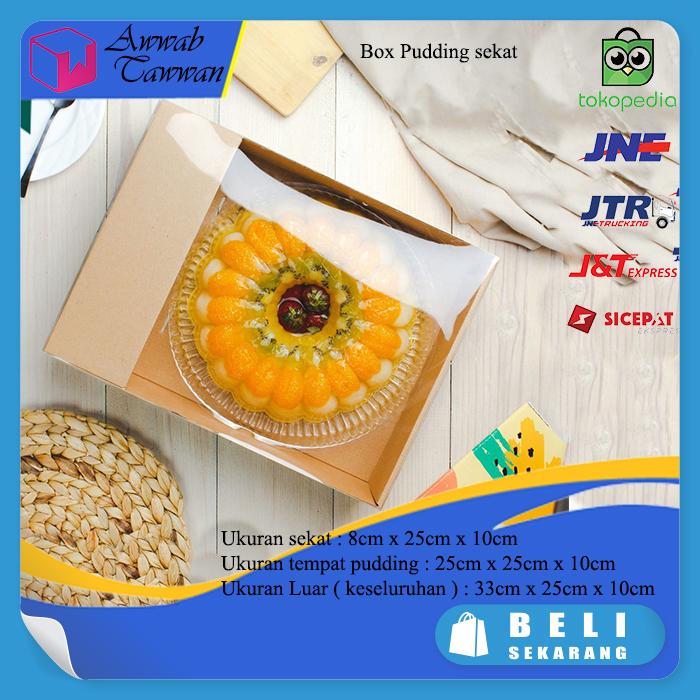 Jual Box Puding 25 x 25 x 10cm Kardus Hampers Kotak Kue Pudding ...