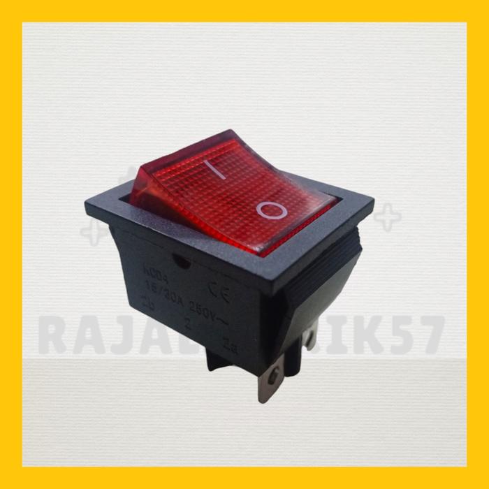 Jual Saklar Power ON OFF Mini Rocker Switch Kotak dan Bulat Merah ...
