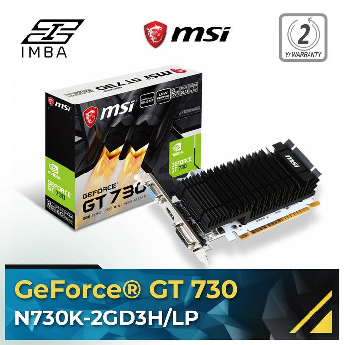 Promo MSI GeForce GT 730 2GB DDR3 64-bit [N730K-2GD3H/LP, GPU] Cicil 0% 3x - Jakarta Utara ...