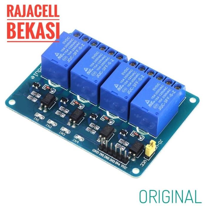Jual Hi-Quality Relay Module for Arduinoo 5V Low Trigger 1 2 4 8 ...