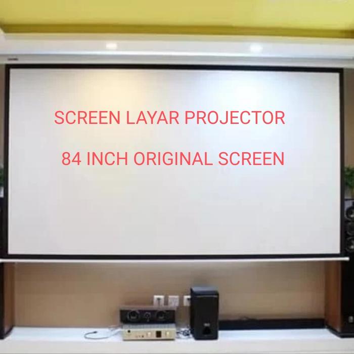 Jual Layar proyektor manual gantung 84 inch screen anylink Ori ...