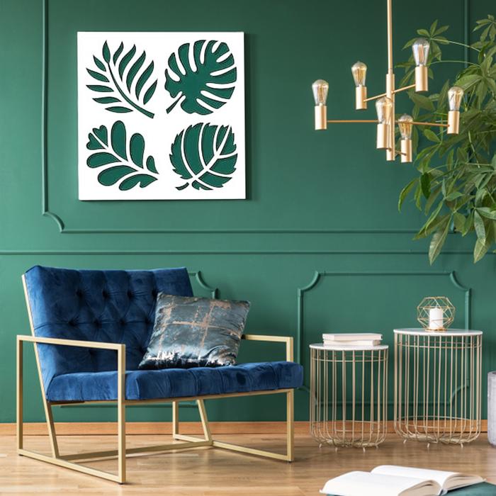 Jual Hiasan Dinding Rumah Laser Cutting Motif Daun Variasi - Bahan Besi ...