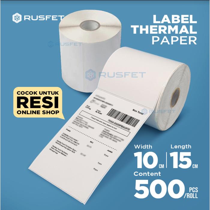 Jual Label Stiker Thermal Paper A6 Sticker Barcode Resi - Label 10x15 ...