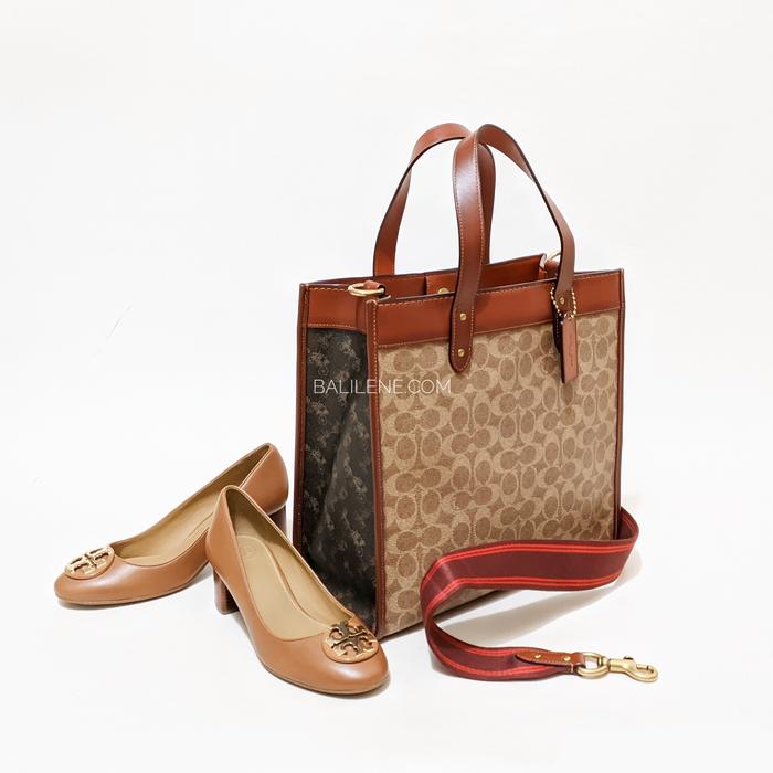 Jual Coach C0776 Field Tote In Signature Canvas With Horse Tan Rust ...