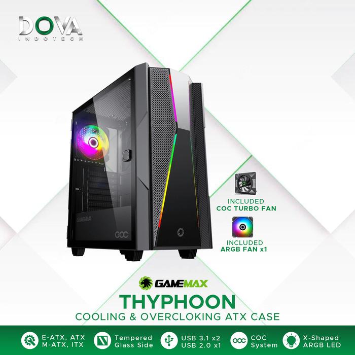 Promo Gamemax Typhoon COC System with COC Turbo Fan & ARGB Fan x1 Cicil ...