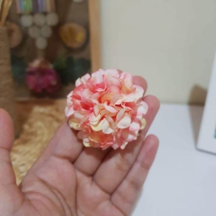 Jual Kepala Bunga Pompom Krisan Kuntum Hidrangea Hydrangea Artificial ...