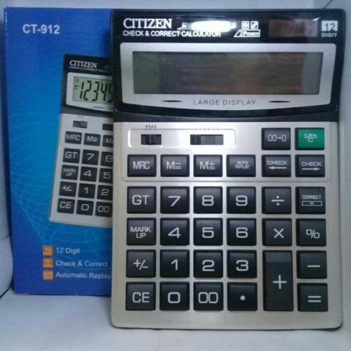 Jual Kalkulator CITIZEN CT912 calculator CT-912 kasir alat hitung ...