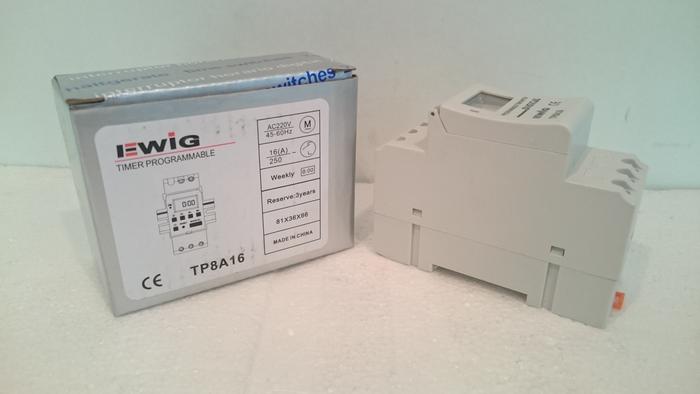 Jual EWIG, TP8A16, Programmable Timer Switch, Digital (rell mounting ...