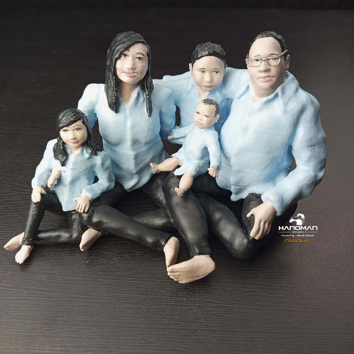 Jual 5 Figure karakter miniature human Keluarga Family |bukan hottoys ...
