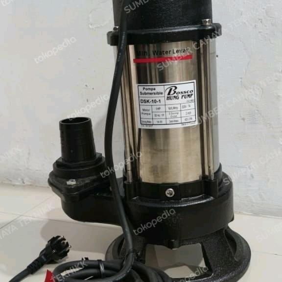 Jual Mesin Pompa Celup Air Kotor Submersible 1HP Bossco Hung Pump DSK ...