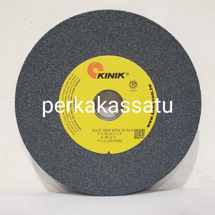 Jual BATU GERINDA DUDUK 200MM 8" X 1" X 1-1/4" KINIK ABU A46QV 8 INCH ...