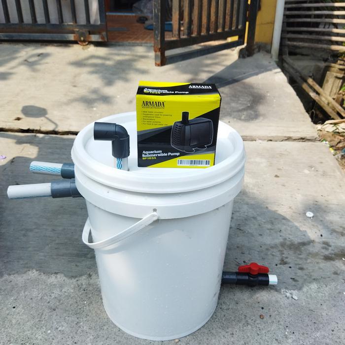 Jual ember bio filter kolam ikan output 2 corong plus pompa - Kab ...