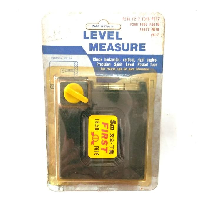 Jual Meteran Rol Waterpas 5 Meter First - Meteran Fengsui Hongsui 5m ...