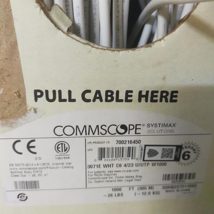 Jual Kabel Lan Cat.6 / Cat6 ( Putih ) Systimax Commscope Lszh 3071e ...