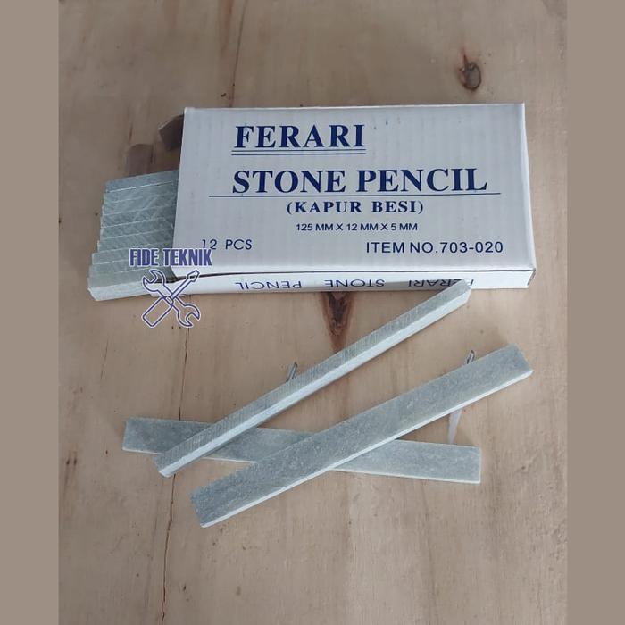Jual Ferari Kapur marker besi putih isi 12 batang Plate Stone Pencil Pensil - Kota Surabaya ...