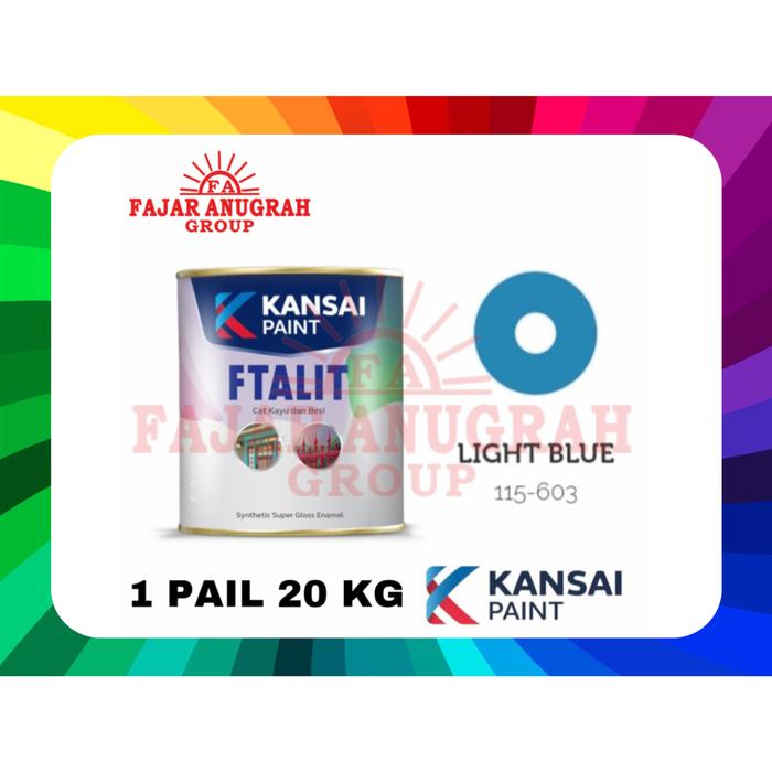 Jual Kansai Ftalit Gloss light blue 115-603 Cat Kayu dan Besi 20 Kg ...