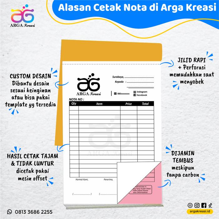 Jual Cetak Surat Jalan 4 Ply Custom 1 Rim Nota Tanda Terima Ncr Rangkap ...