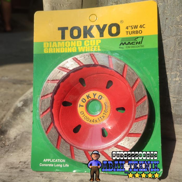 Jual Mata Gerinda Mangkok Poles Turbo Ukuran 4 Inch Merk TOKYO ORIGINAL ...