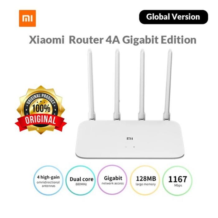 Jual WIRELESS ROUTER XIAOMI MI 4A GIGABIT VERSION WIFI ROUTER DUAL BAND ...