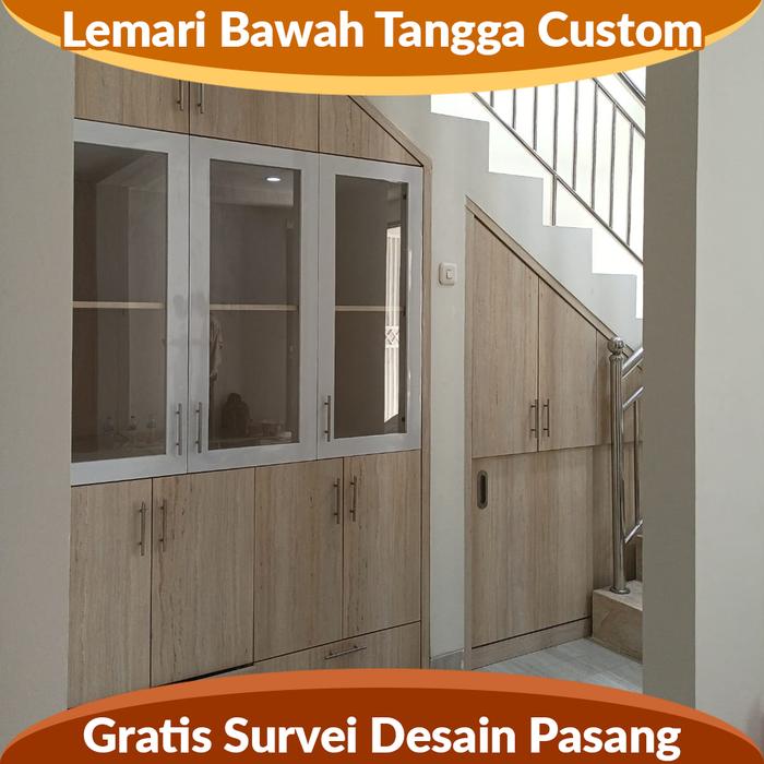 Jual PROMO Lemari Bawah Tangga Bahan PVC Board Gratis Survei Desain ...